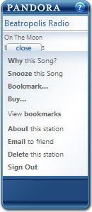 Pandora Desktop Widget